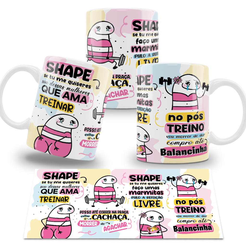 Caneca Personalizada Meme Flork Academia Shape Se Tu Me Quiseres ...