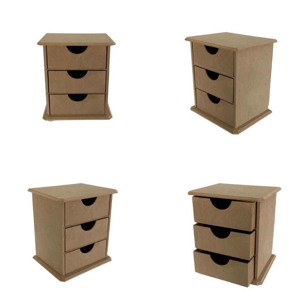 Gaveteiro meia lua 3 gavetas MDF | Shopee Brasil