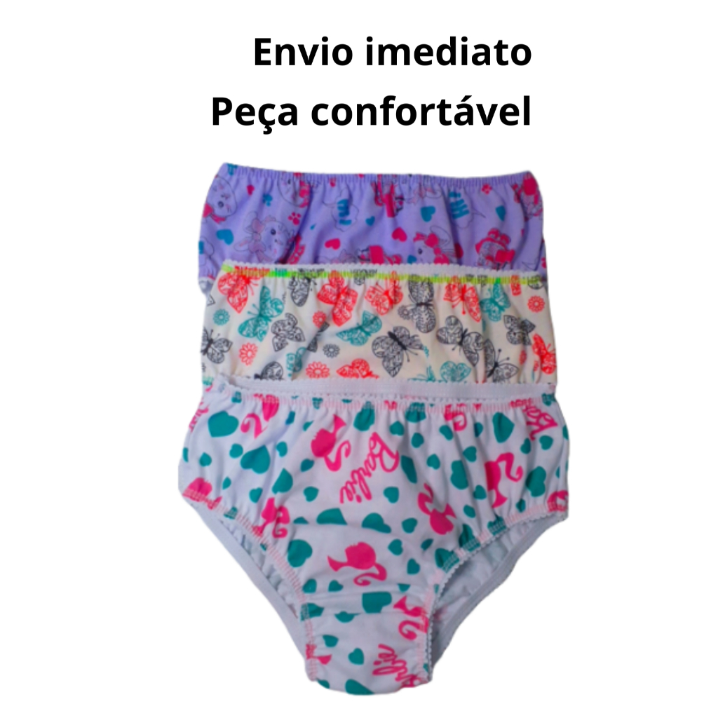 kit 10 CALCINHAS INFANTIL ALGODAO MENINA | Shopee Brasil