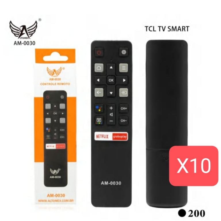 KIT 10/6 Controle Remoto Compatível Com Smart TV TCL ou SEMP Com Teclas ...