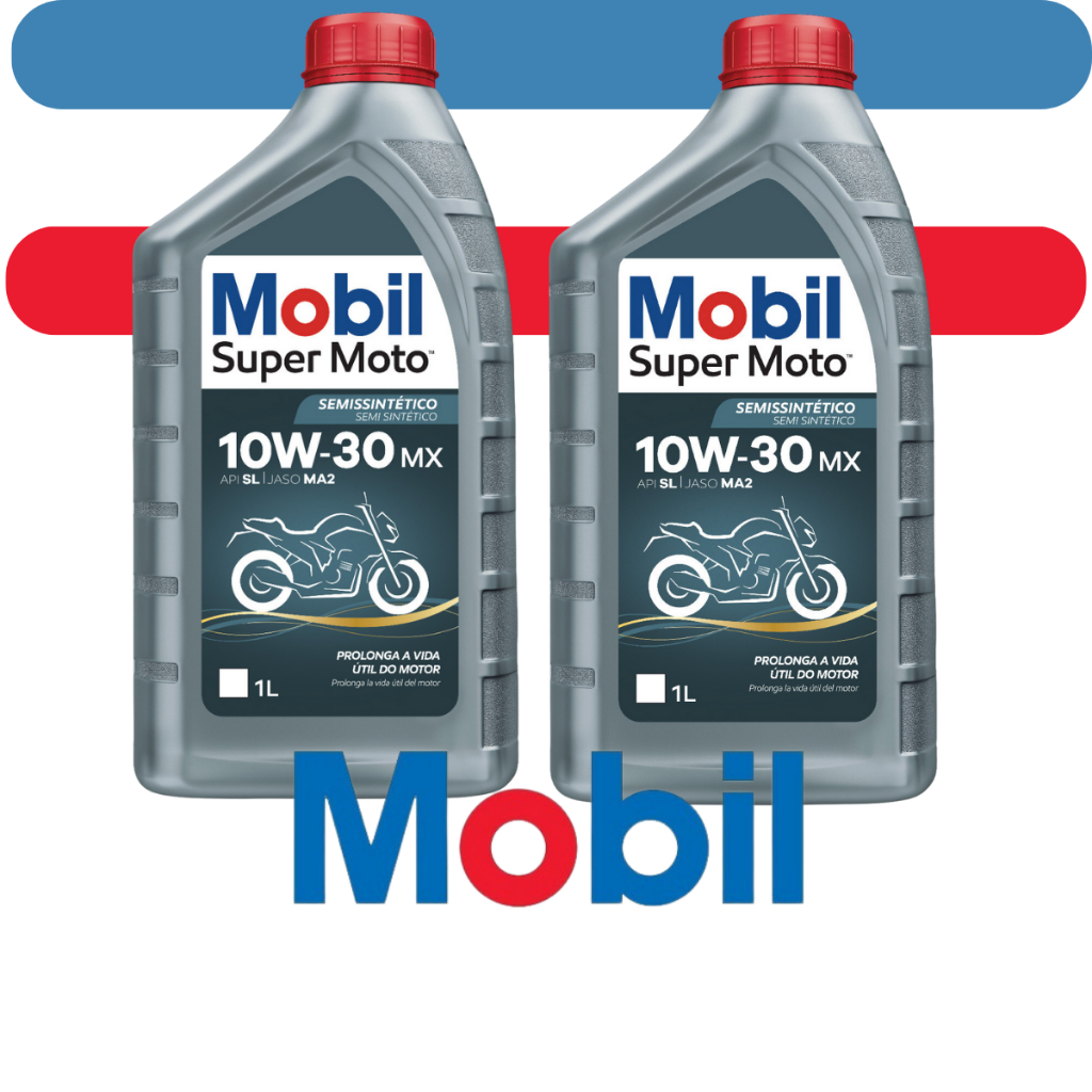 Kit 2 Óleo Mobil 10w30 Mx Litro Mobil Super Moto Power | Shopee Brasil