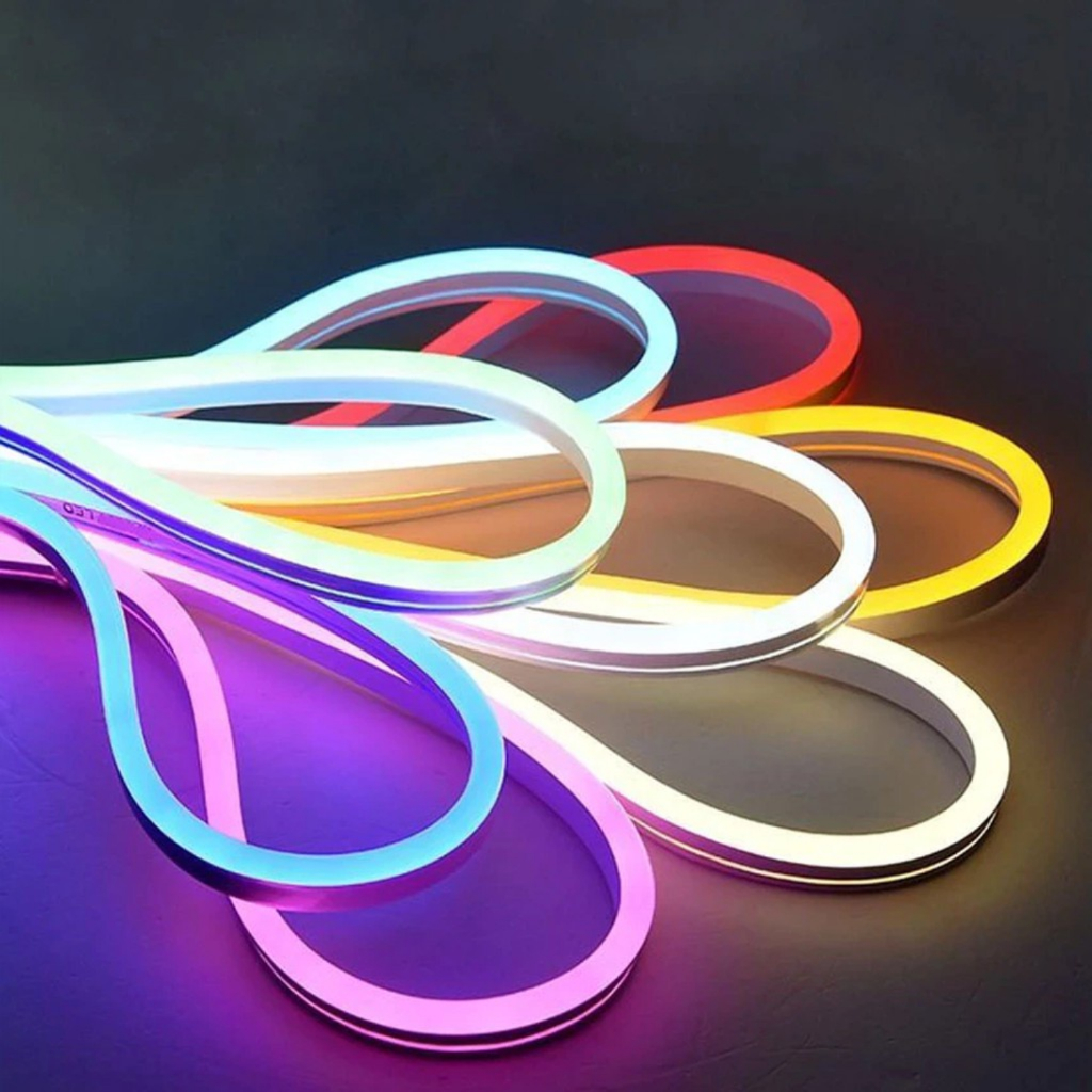 Fita Led Neon Flexivel 2835 40W DC 12V Cores Diversas | Shopee Brasil