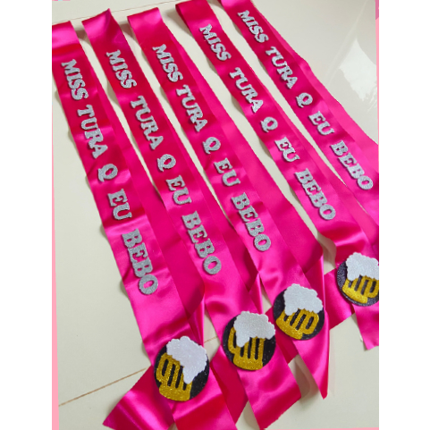 Faixa miss tura que eu bebo - Carnaval folia - Faixa personalizada ...