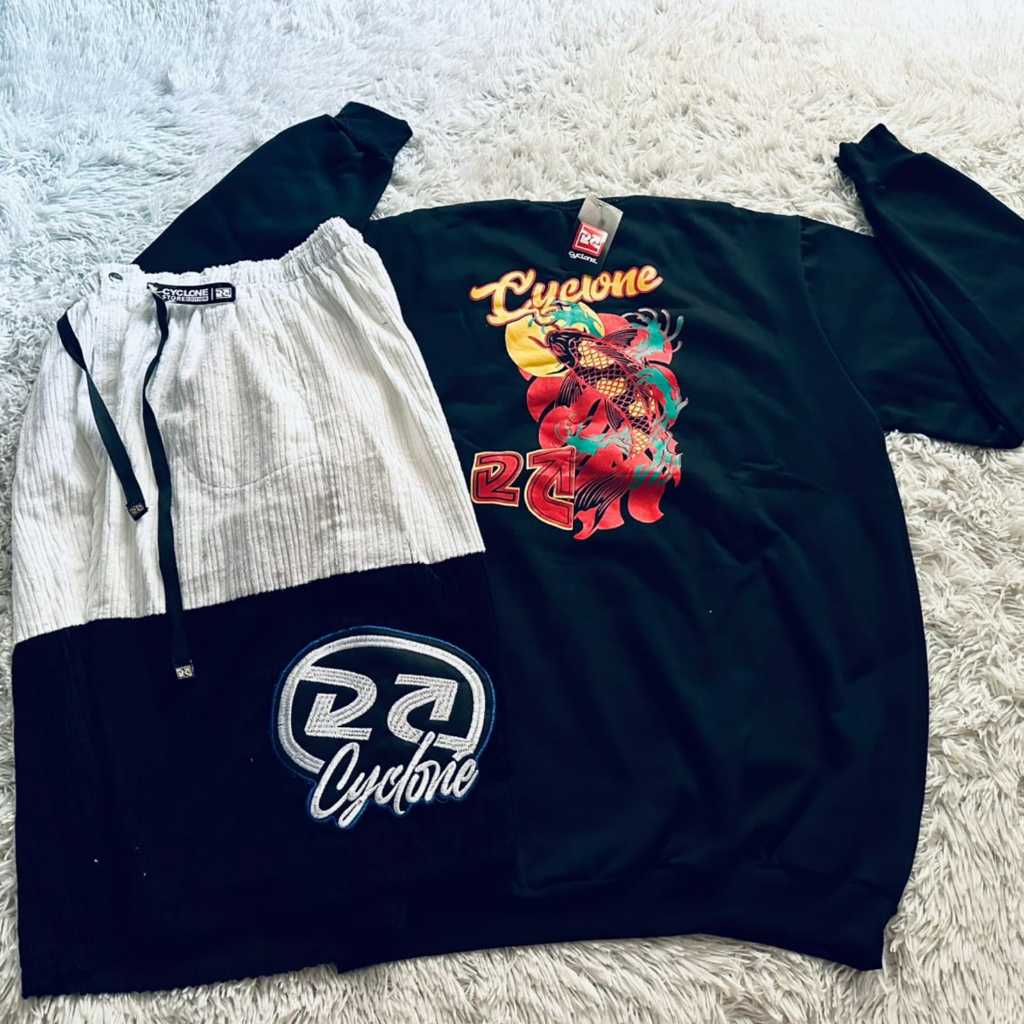 Kit Cyclone Bermuda em Veludo e Moleton Carpa Goat | Shopee Brasil