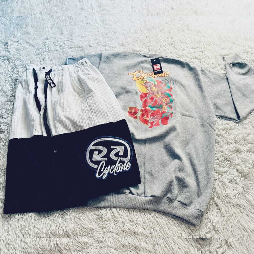 Kit Cyclone Bermuda em Veludo e Moleton Carpa Squad | Shopee Brasil