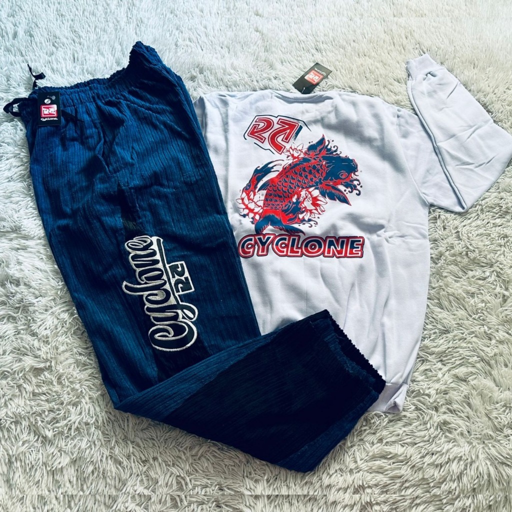 Kit Cyclone Calça em Veludo e Moleton Carpa | Shopee Brasil
