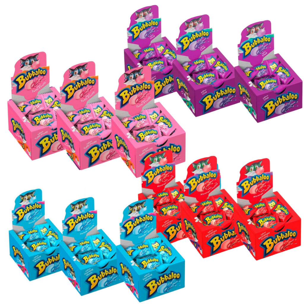 03 Caixas C/ 60 Unidades (Cada) De Chicle Bubbaloo - Escolha seus ...