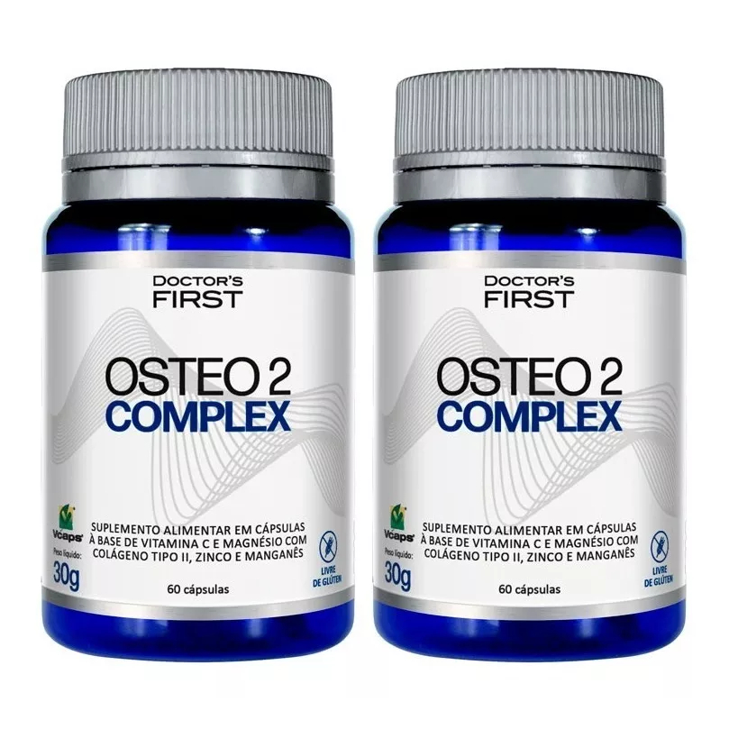 KIt 02un Osteo 2 Complex Doctors First Suplemento Ossos Articulações ...