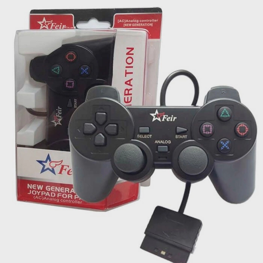 Controle Joystick Analógico Dual Shock Com Fio Preto para Psone ...