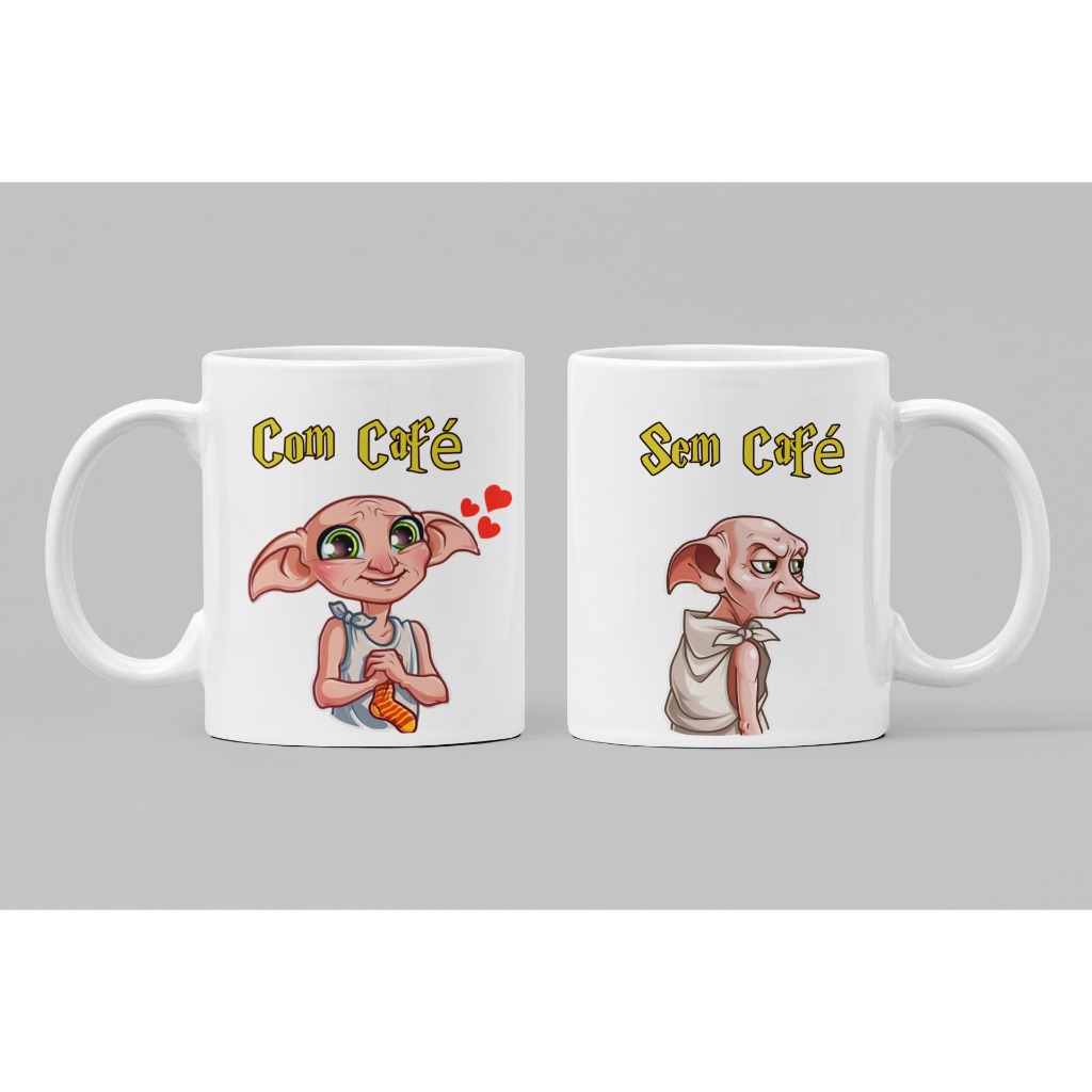 Caneca Personalizada Dobby Com Café Sem Café Harry Potter Geek | Shopee ...