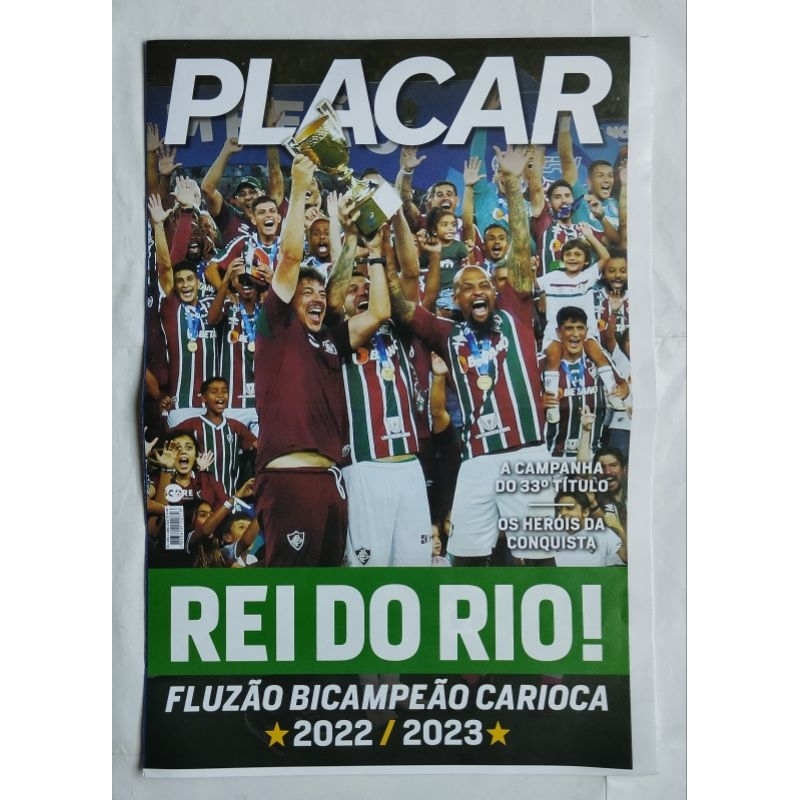 Revista Pôster Placar Fluminense Campeão Carioca 2023 | Shopee Brasil