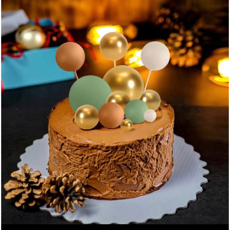 kit com 12 Topper Luxo Bolas para Decorar bolo Chá Bebê Maternidade Chá ...