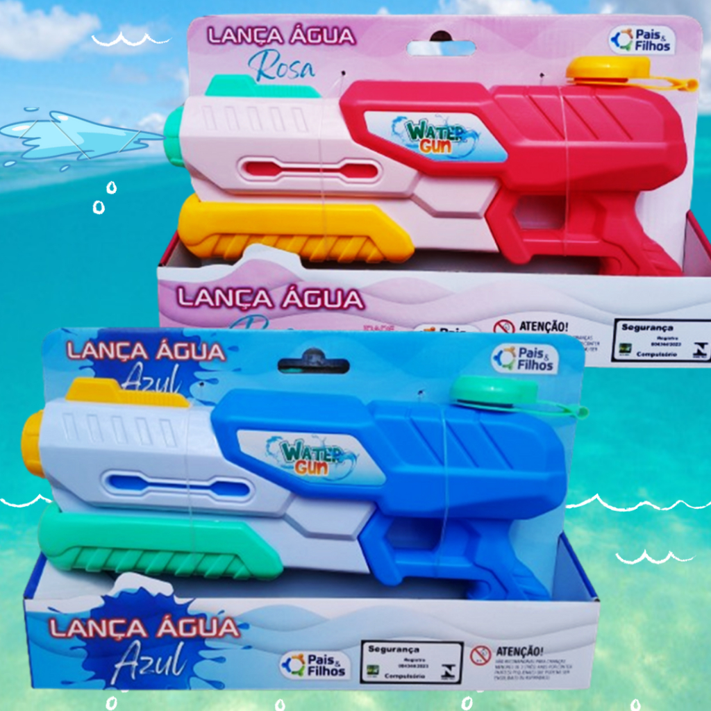 Brinquedo Lança-Água Infantil Arminha Water Gun Colorido para Brincar ...