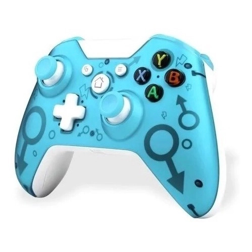 Controle Com Fio Chumbo Para Xbox One Pc N1-wired Controller Azul Claro ...