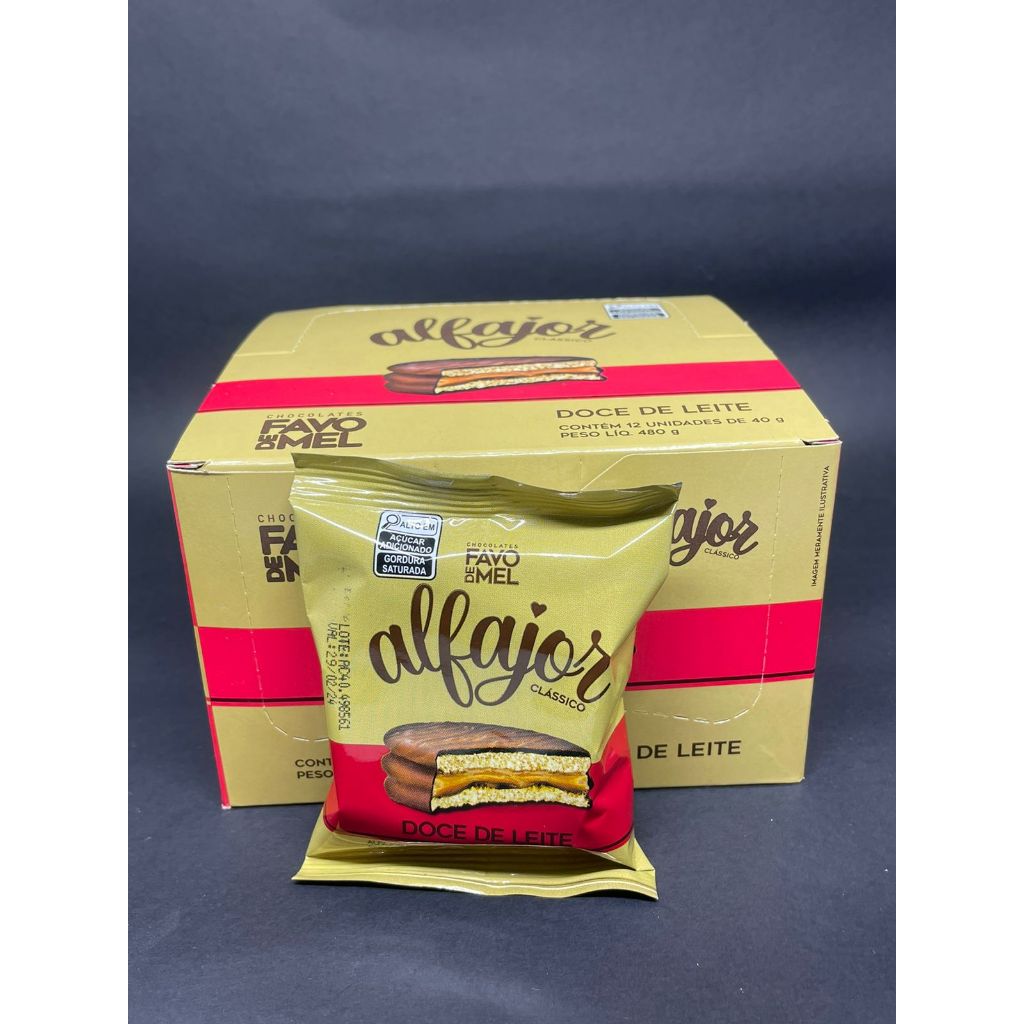 Alfajor Clássico Favo de Mel 40g - Display com 12 unidades (Frete ...