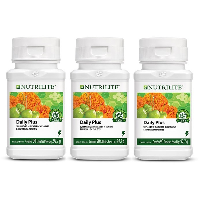 Kit 3 Polivitamínico Orgânico Novo Daily Plus Multivitamínico com 90 ...