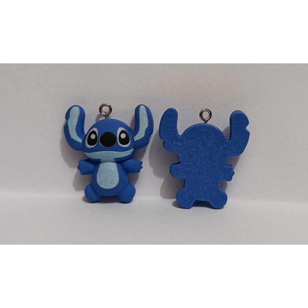 PINGENTE STITCH AZUL OU ROSA ( ESCOLHER COR NA VAREAÇAO ) 6 UNIDADES ...