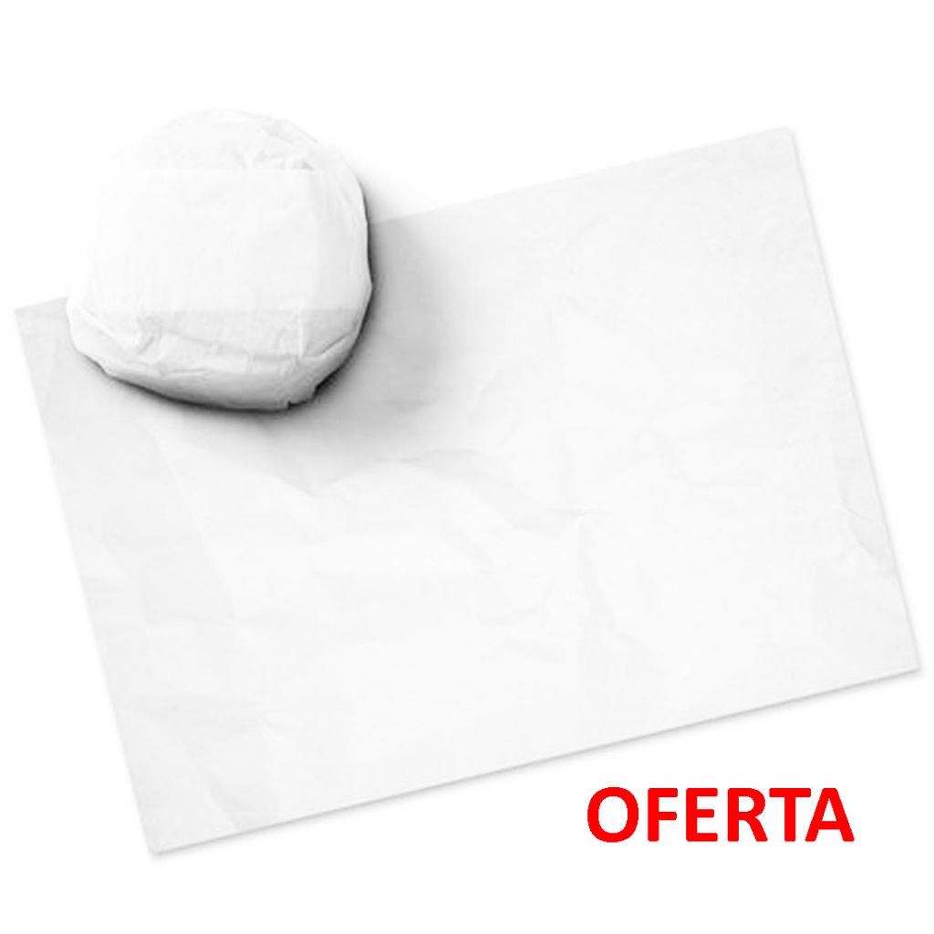 500 Folhas Papel Acoplado 33x37 BRANCO Filme Pvc Barreira Gordura ...