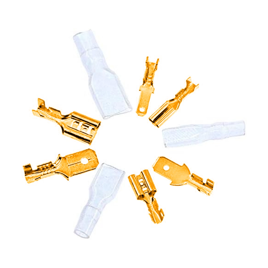 Kit Conectores de Fio Isolado Terminais Macho Femea 30 Peças | Shopee ...