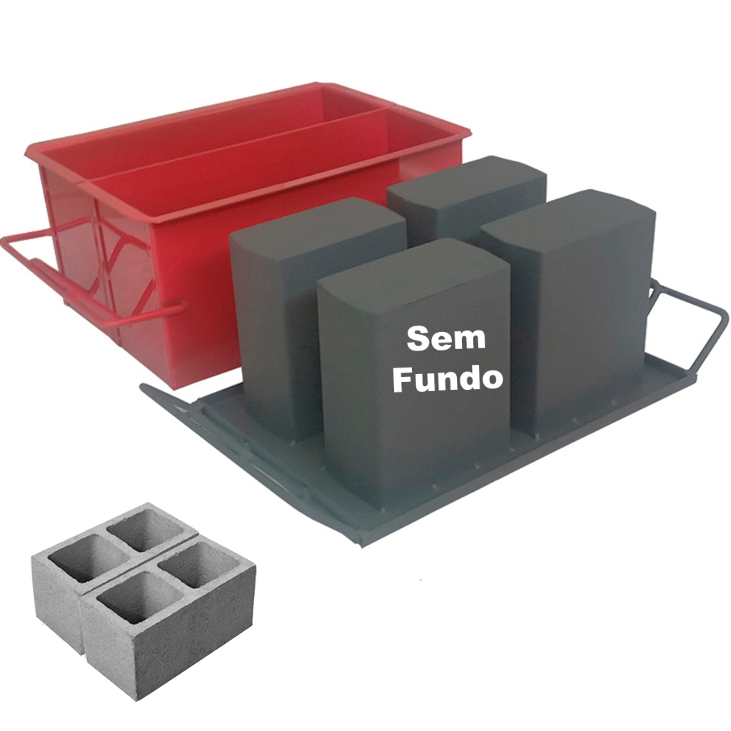FORMA DUPLA manual para fabricar BLOCOS SEM FUNDO de concreto de ...