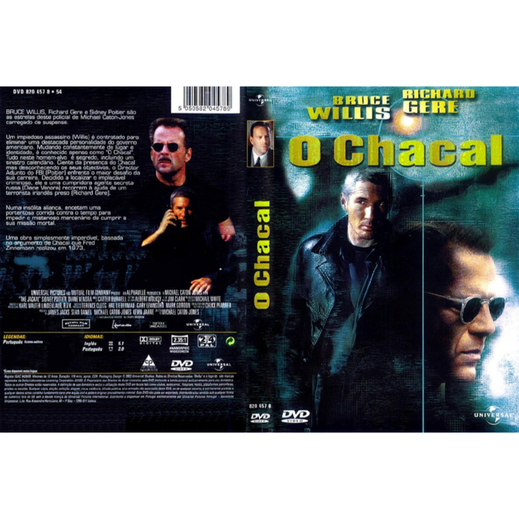 O Chacal Ed De Colecionador Bruce Willis Dublado E Legendado | Shopee ...