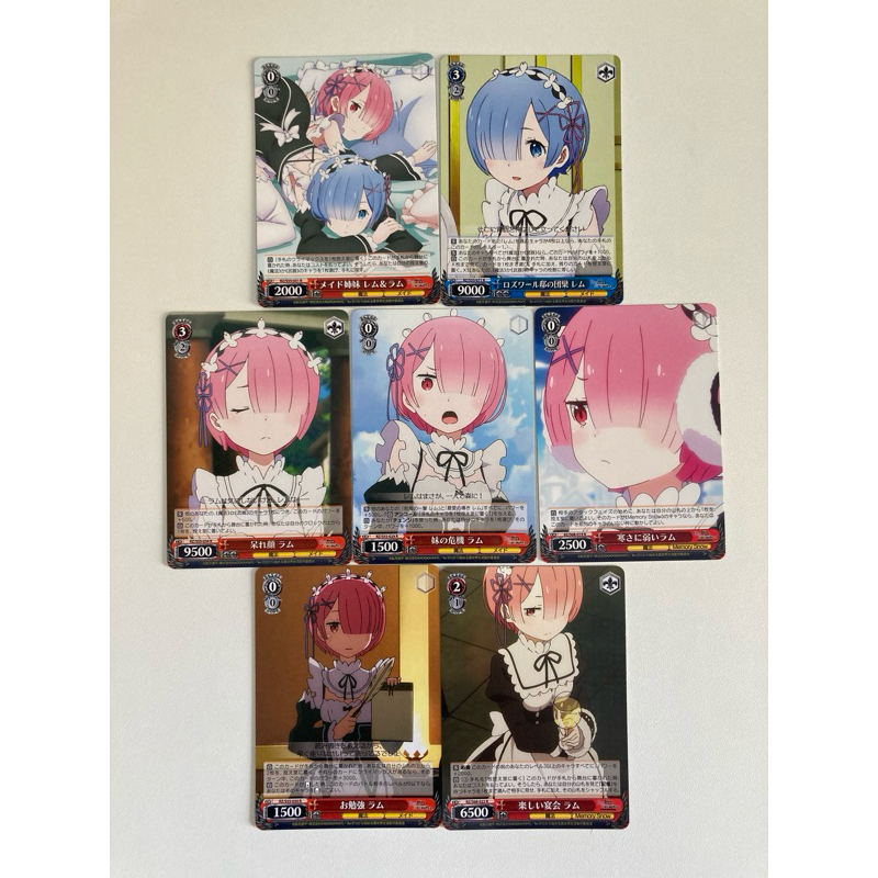 Cartas Originais de Ram Rem de Re:Zero -Starting Life in Another World ...