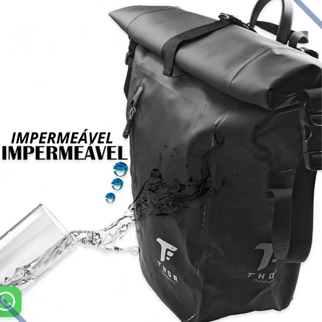 Alforje Impermeável Para Bike 25L Cicloturismo Unilateral | Shopee Brasil