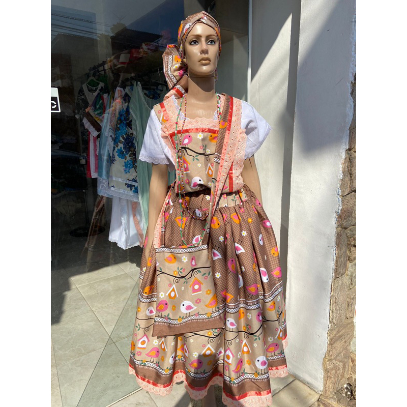 Conjunto feminino de erê estampado Candomblé Umbanda | Shopee Brasil