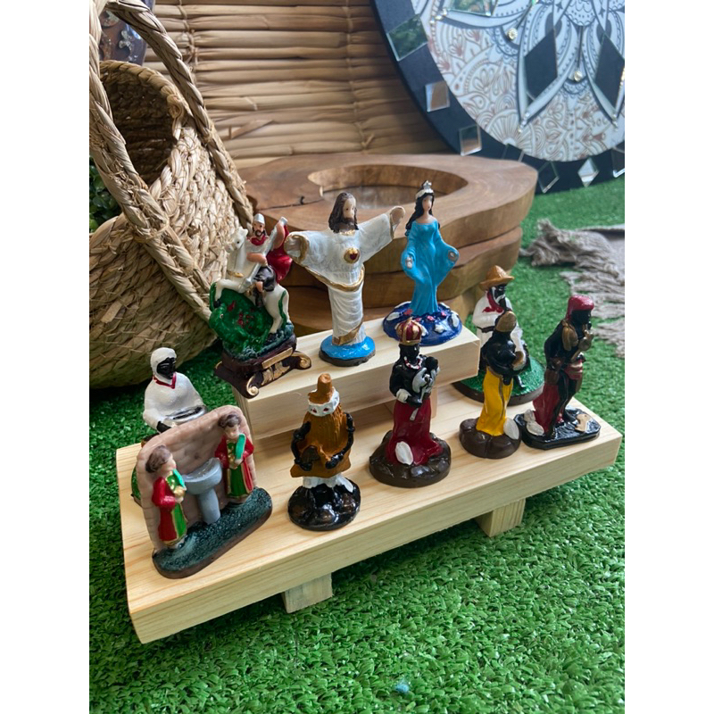 Altar Conga Umbanda Candomble Madeira 10x25 Orixás Completo | Shopee Brasil