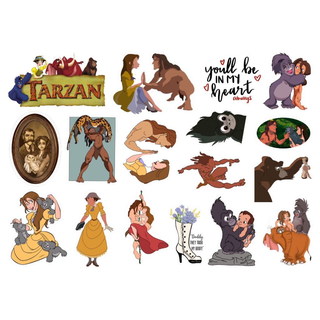 TARZAN - CARTELA DE ADESIVOS (com ou sem recorte!) | Shopee Brasil