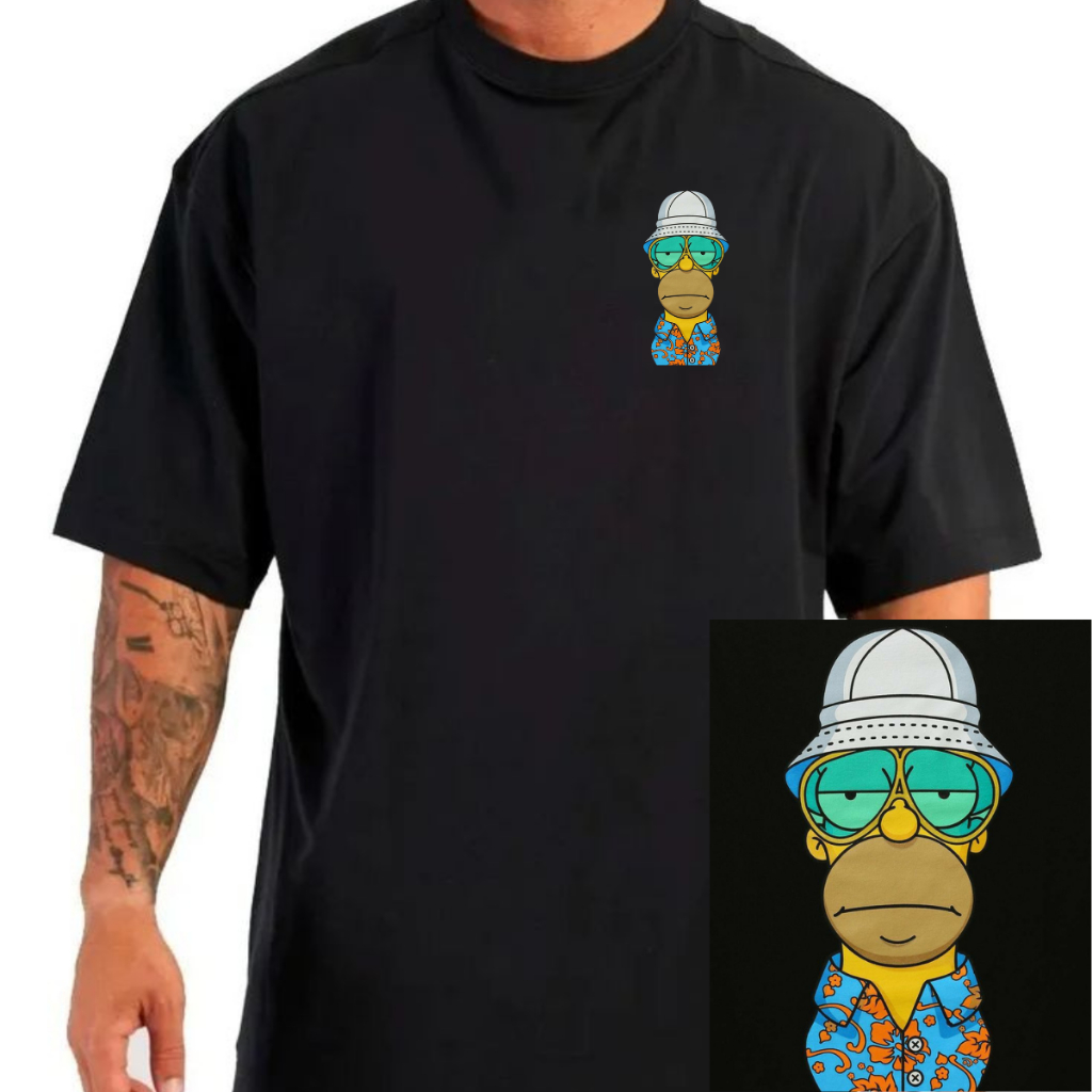 Camiseta Homer Simpson Básica Masculina Slim T-SHIRT Camisa Algodão 30. ...