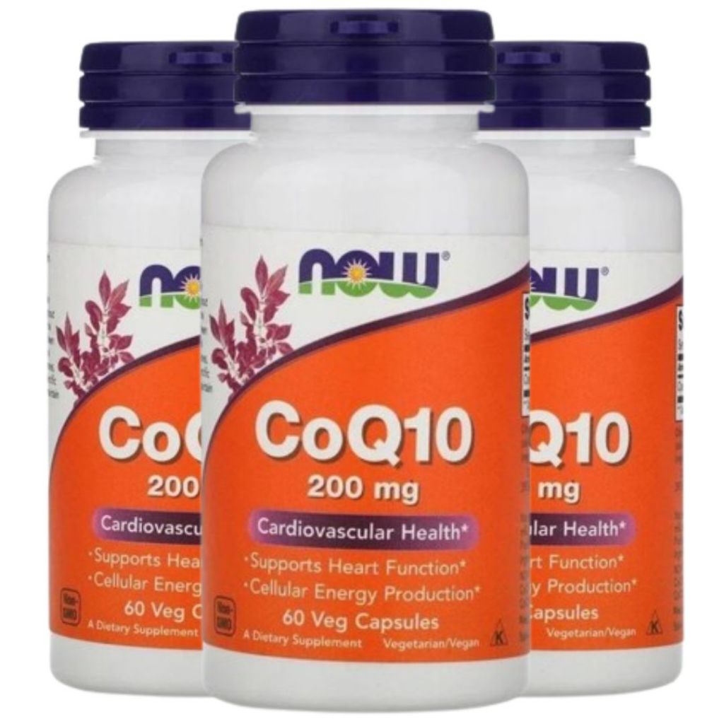 Kit 3 Coenzima Q10 200mg Coq10 - 60caps - Now Foods | Shopee Brasil