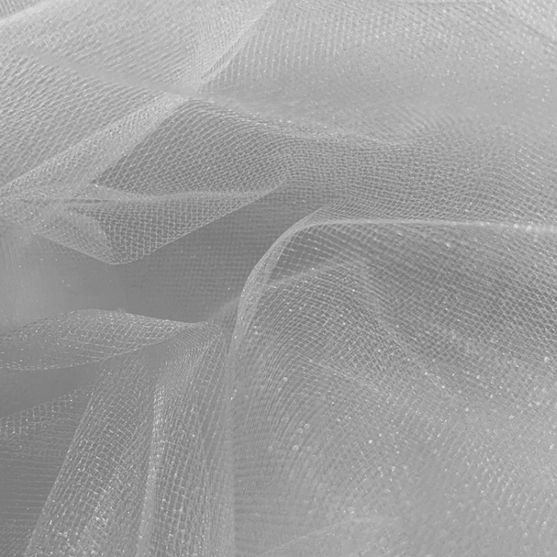 TECIDO TULE SHINE BRANCO (TULE DE NOIVA, VÉU DE NOIVA) TULE FRANCÊS 1m ...