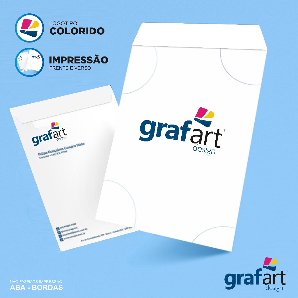 30 Envelopes Brancos Personalizados com sua Logomarca para Folhas A4 ...