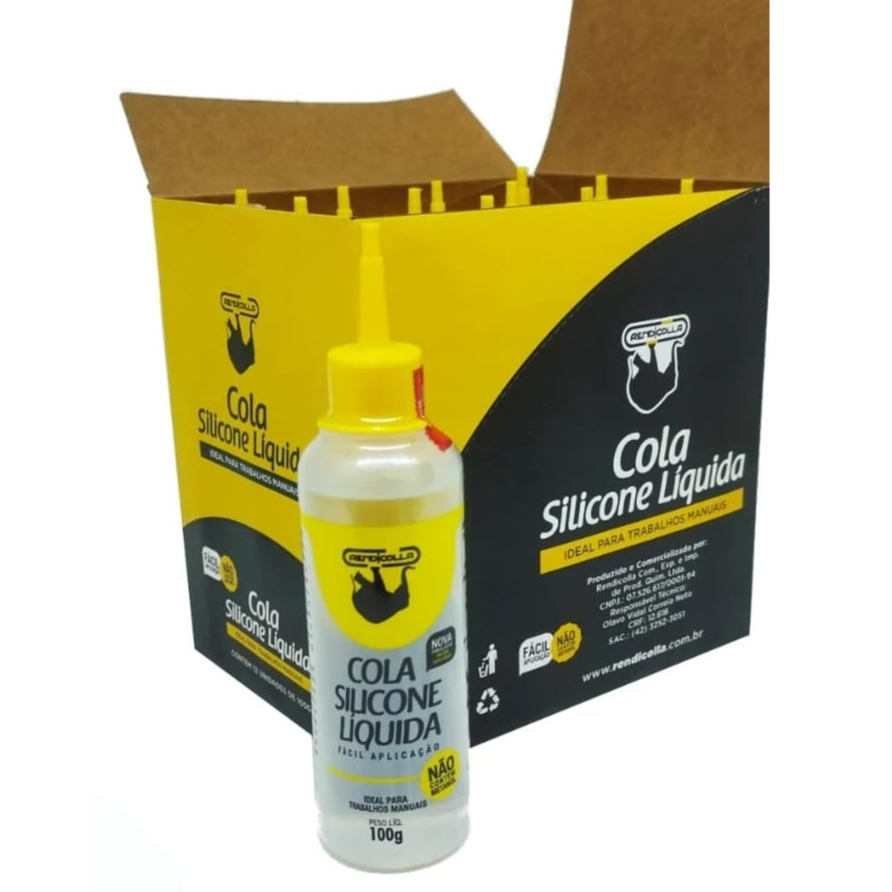 Cola Silicone Liquida Rendicola 100g(Ideal para trabalhos manuais ...