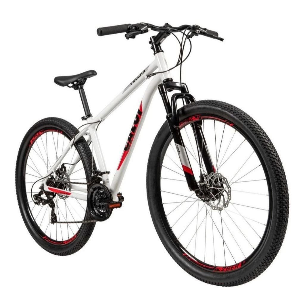Mountain bike Caloi Vulcan aro 29 15" 21v freios de disco mecânico câmbios Power Index y Shimano ...