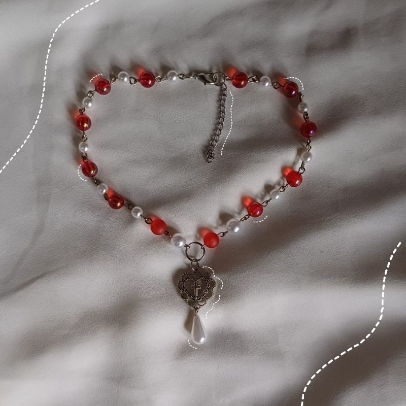 colar alternativo coquette cruz perolas aesthetic | Shopee Brasil