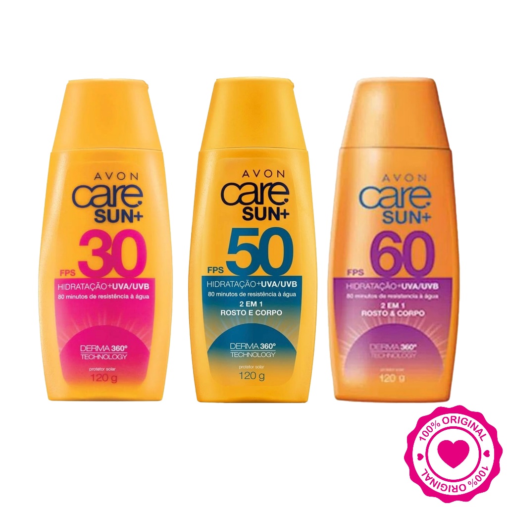 Protetor Solar 2 em 1 Rosto e Corpo Avon Care Sun +120g | Shopee Brasil