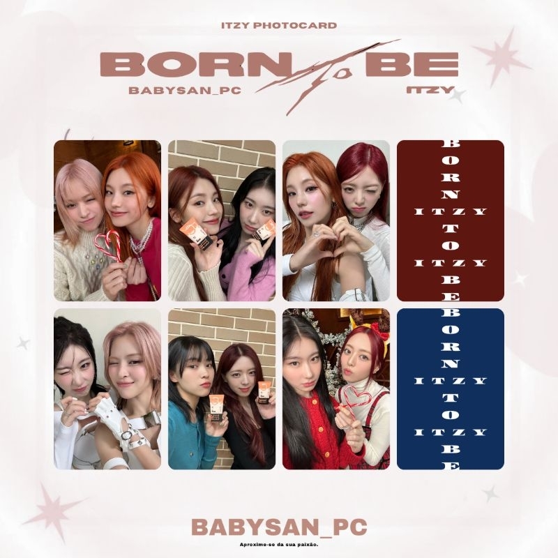 ITZY Photocard Fanmade BORN TO BE ver. UNIT | Shopee Brasil