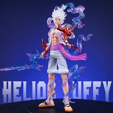 Luffy Gear 5 Cabelo Branco One Piece Figure action do chapéu de palha ...