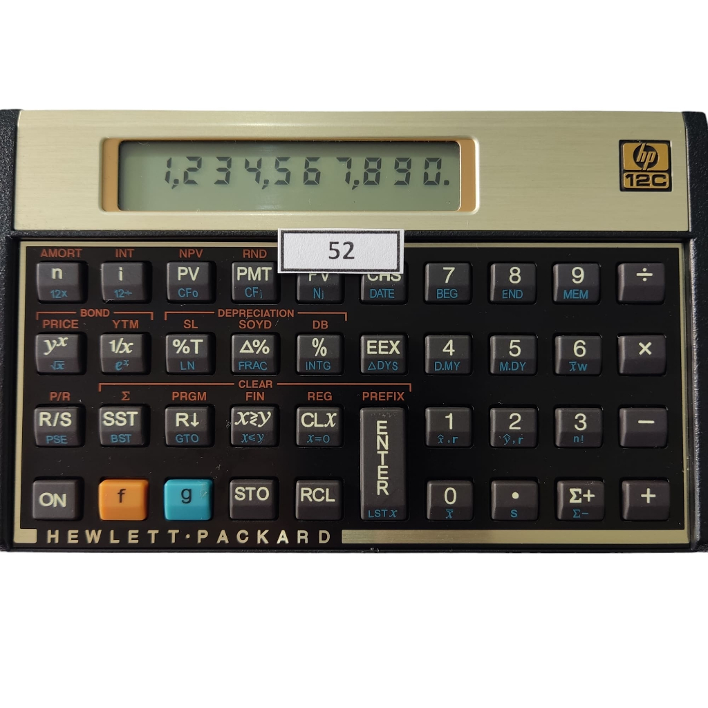 Calculadora Financeira Hp 12c Gold Português Modelo 52 | Shopee Brasil