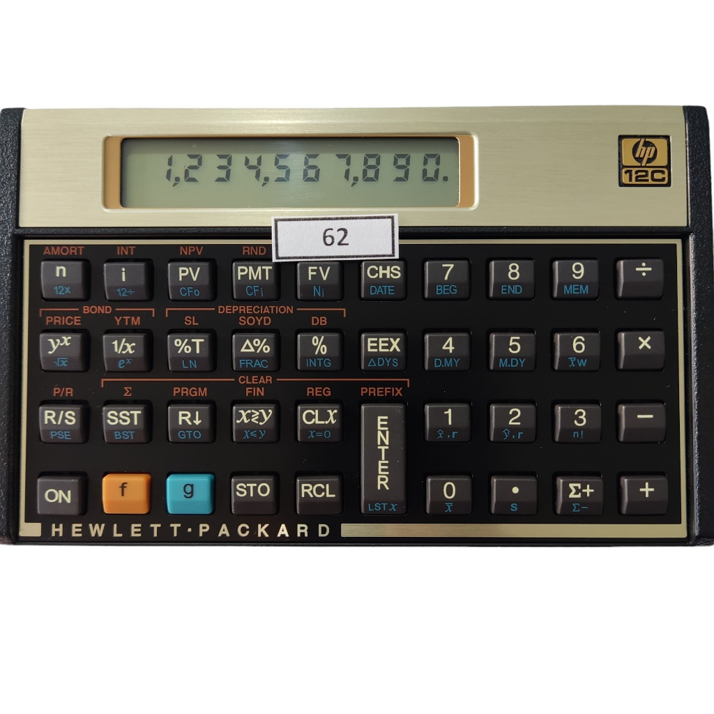 Calculadora Financeira Hp 12c Gold Português Modelo 62 | Shopee Brasil