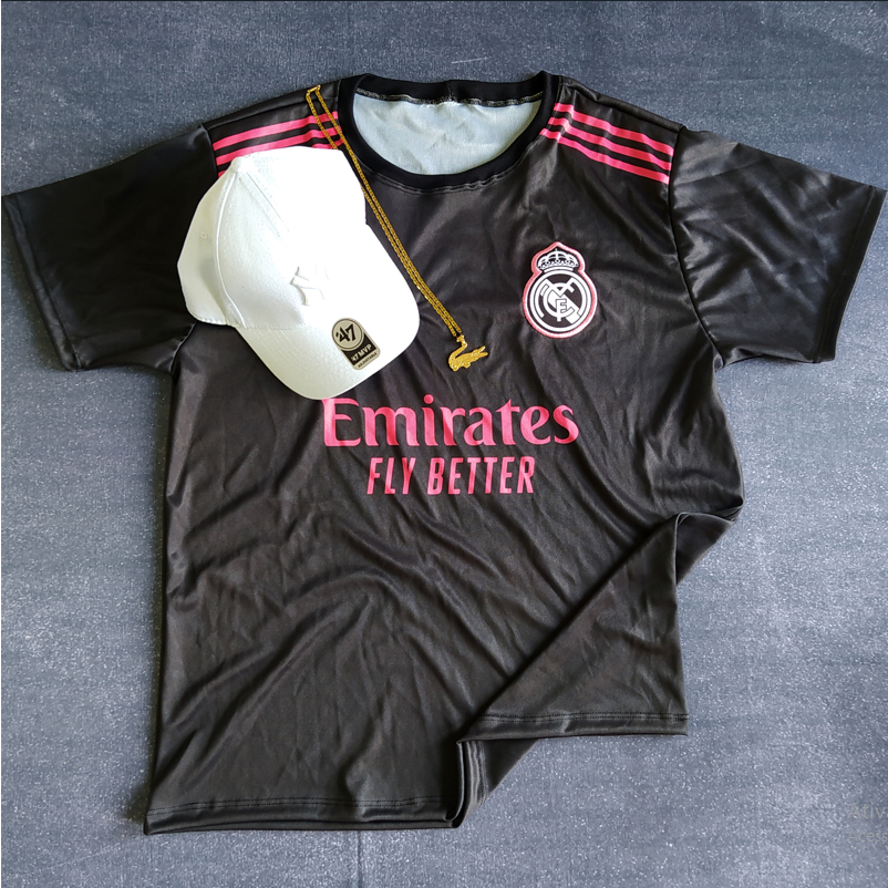 Camisa camiseta de time real preto e rosa adulto e infantil ...