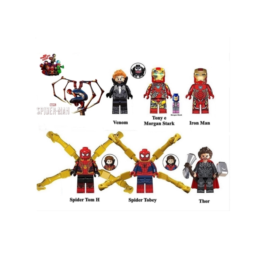 Spiderman octopus Venom bonecos de coleção Tony Sta Morgan Stark Tobey ...