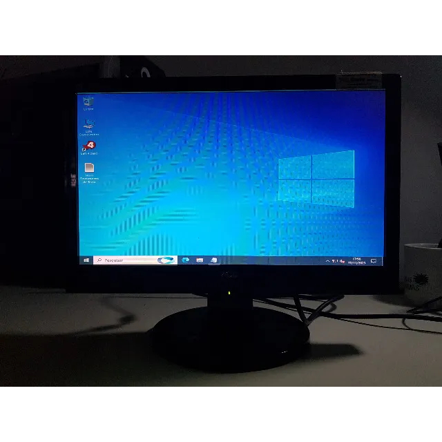 Monitor AOC 1619Swa LCD 15,6" Bivolt VGA Funciona 100% | Shopee Brasil