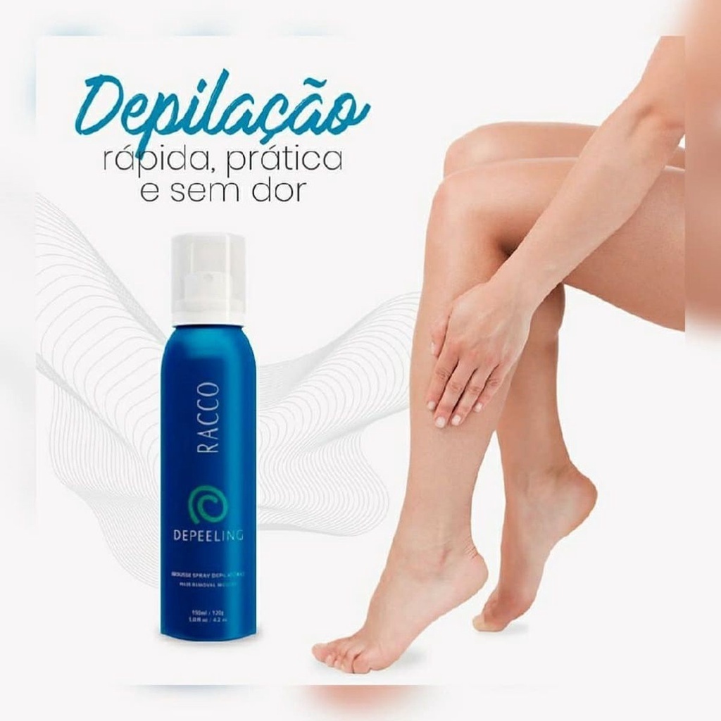 Mousse Spray Depilatório sucesso da Racco!!! Sucesso mundial. | Shopee ...
