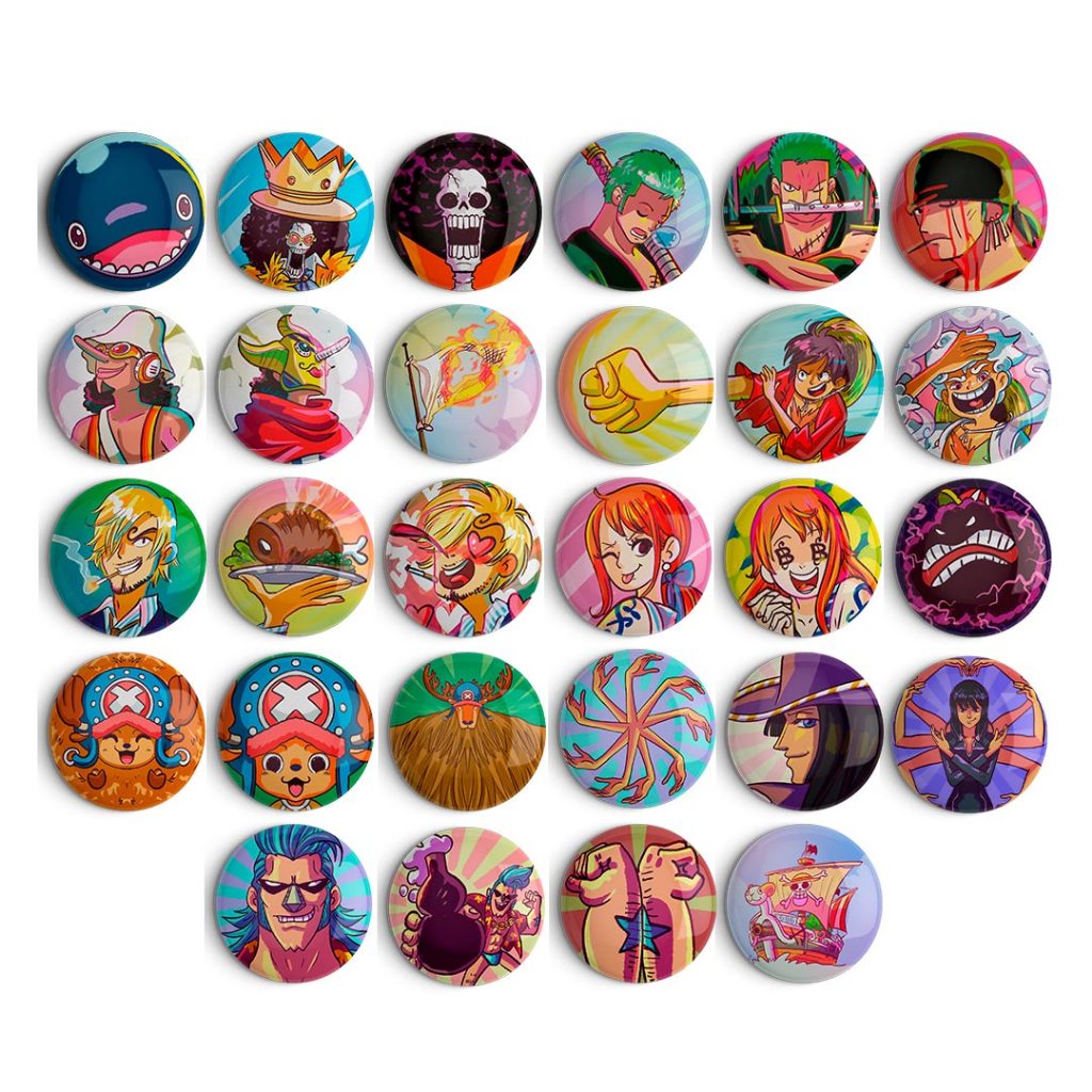 3 Bottons One Piece Anime 3,5cm Alta Qualidade, Artes Exclusivas - Alta ...