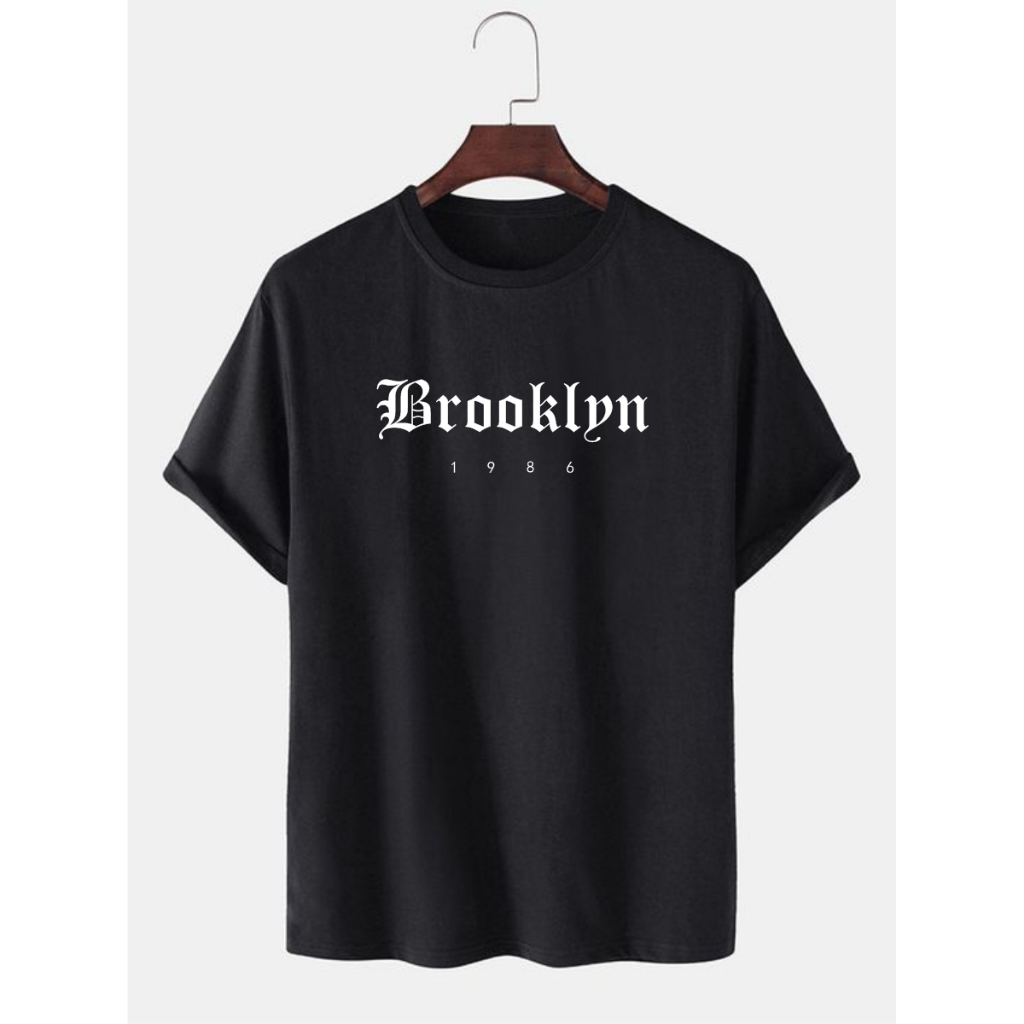 Camiseta Brooklyn 1986 Compton 100% Algodão Varias Cores Streetwear ...