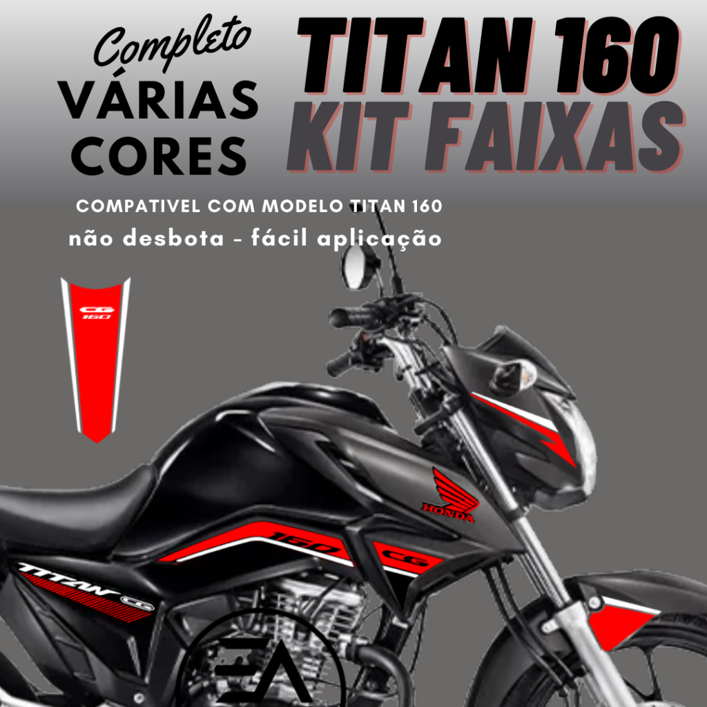 Kit Adesivos Personalizados Titan 160 2022 - 2024 | Shopee Brasil