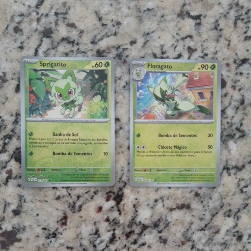 Carta Card Pokémon Sprigatito Floragato | Shopee Brasil